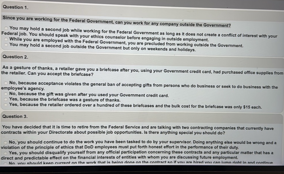 Question 1. Since you are working for the | StudyX