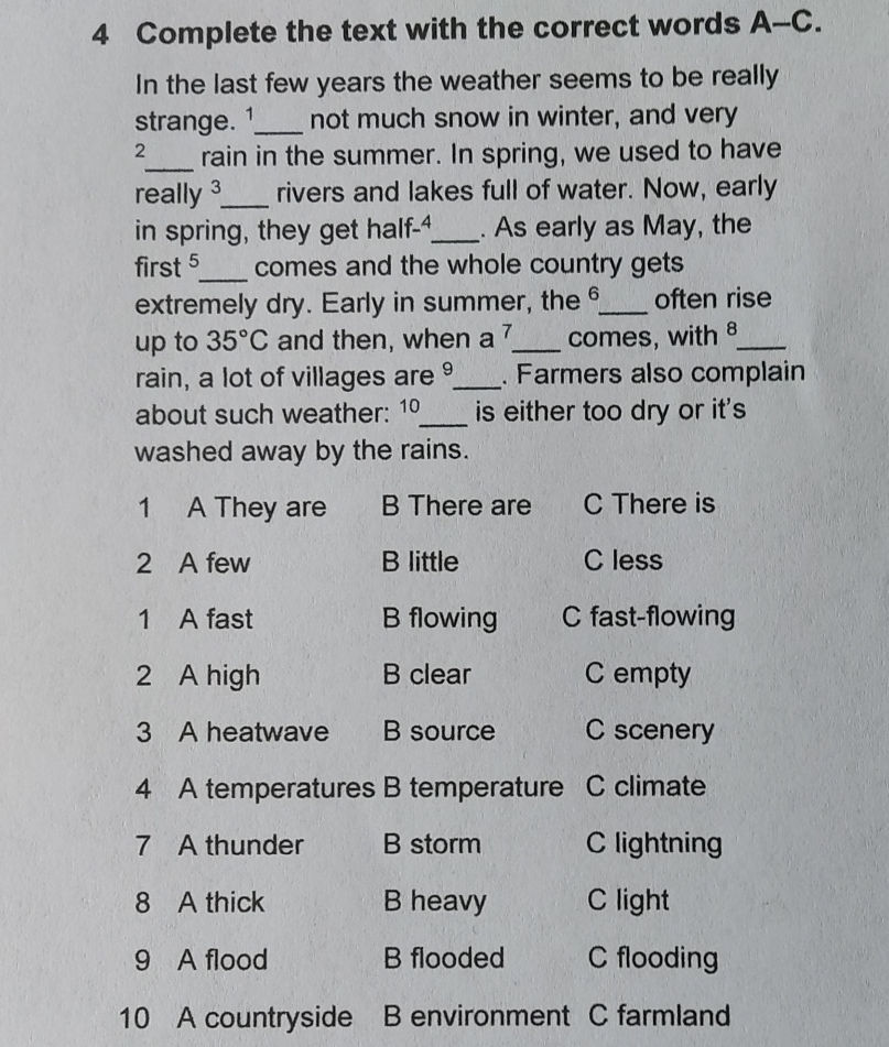4 Complete the text with the correct words | StudyX