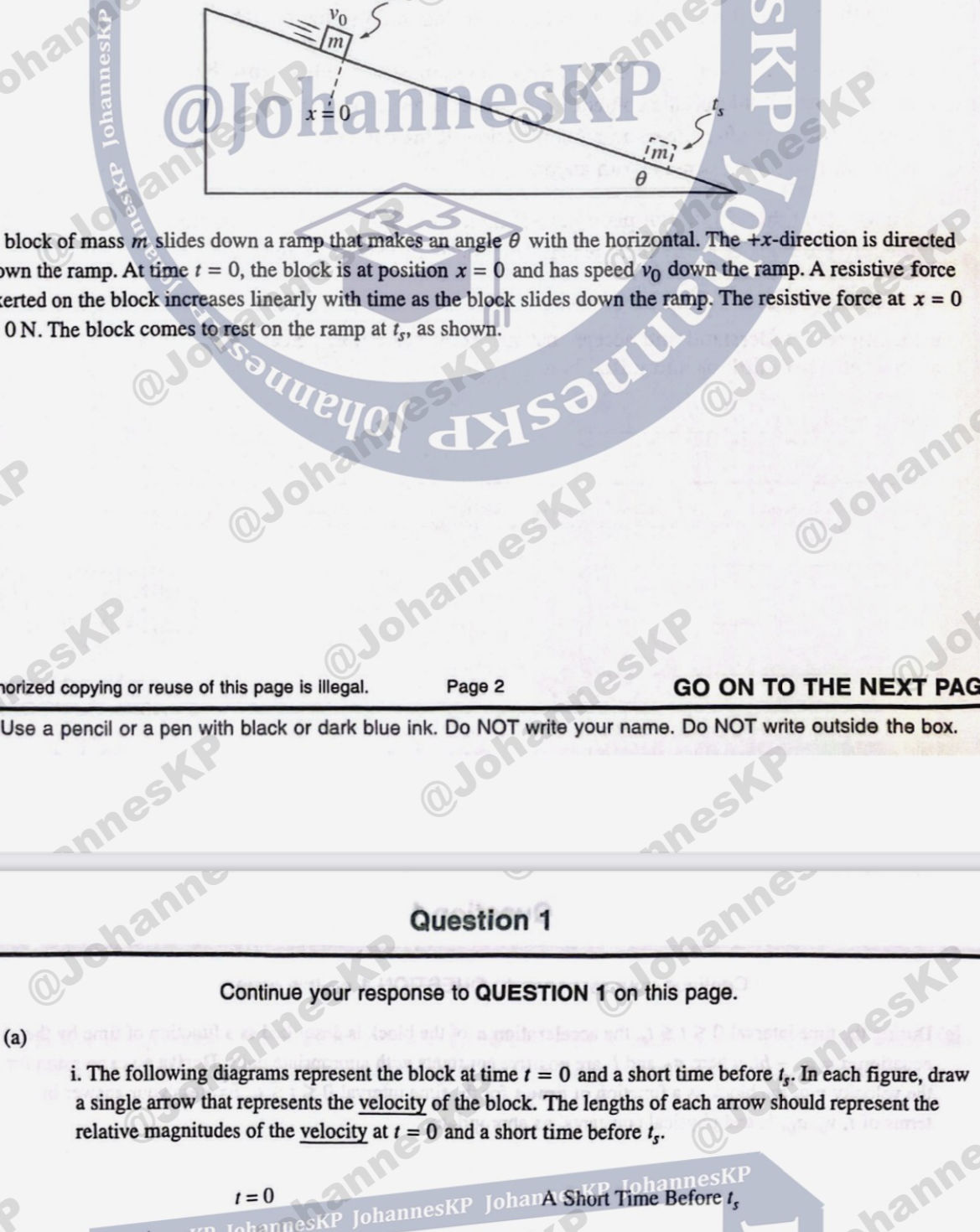 A block of mass *m* slides down a ramp that | StudyX