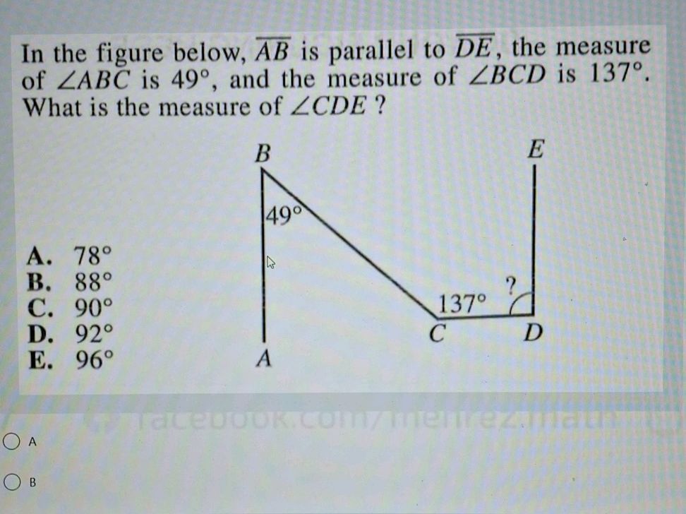 In the figure below, $ {AB}$ is parallel to | StudyX