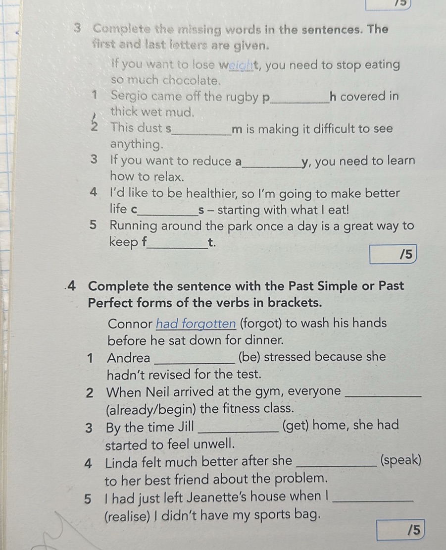 3 Complete the missing words in the | StudyX