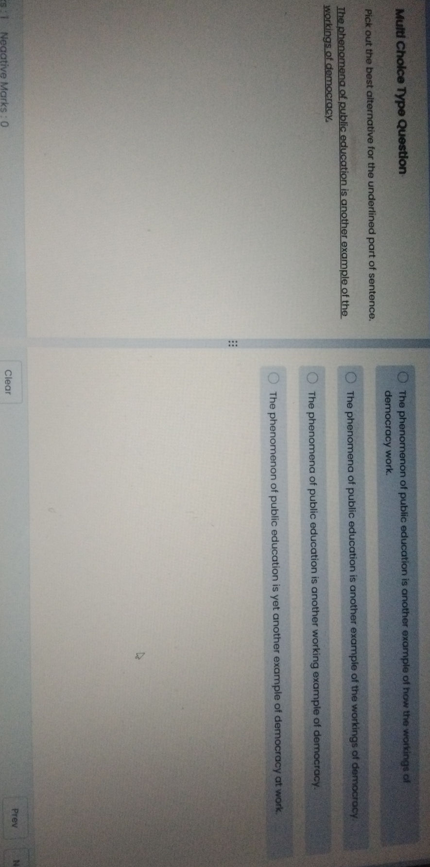 Pick out the best alternative for the | StudyX