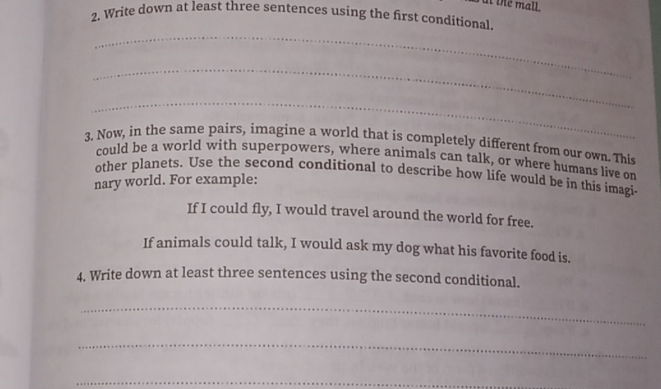 2. Write down at least three sentences using | StudyX