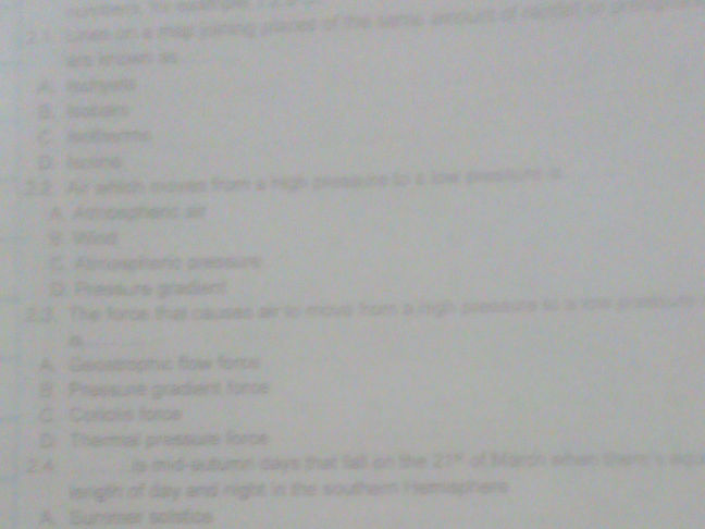 2.1 Lines on a map joining places of the | StudyX