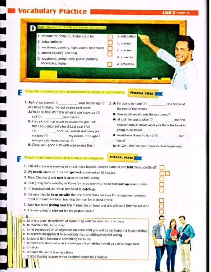 D Match the words 1-5 with a-e to form | StudyX