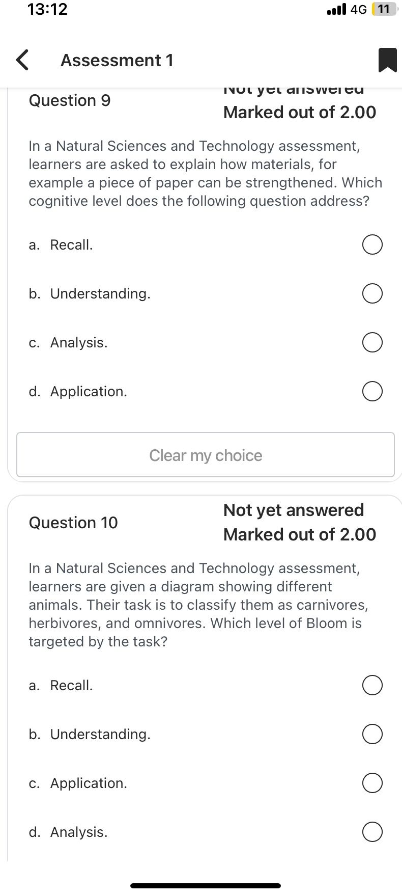 Question 9 In a Natural Sciences and | StudyX