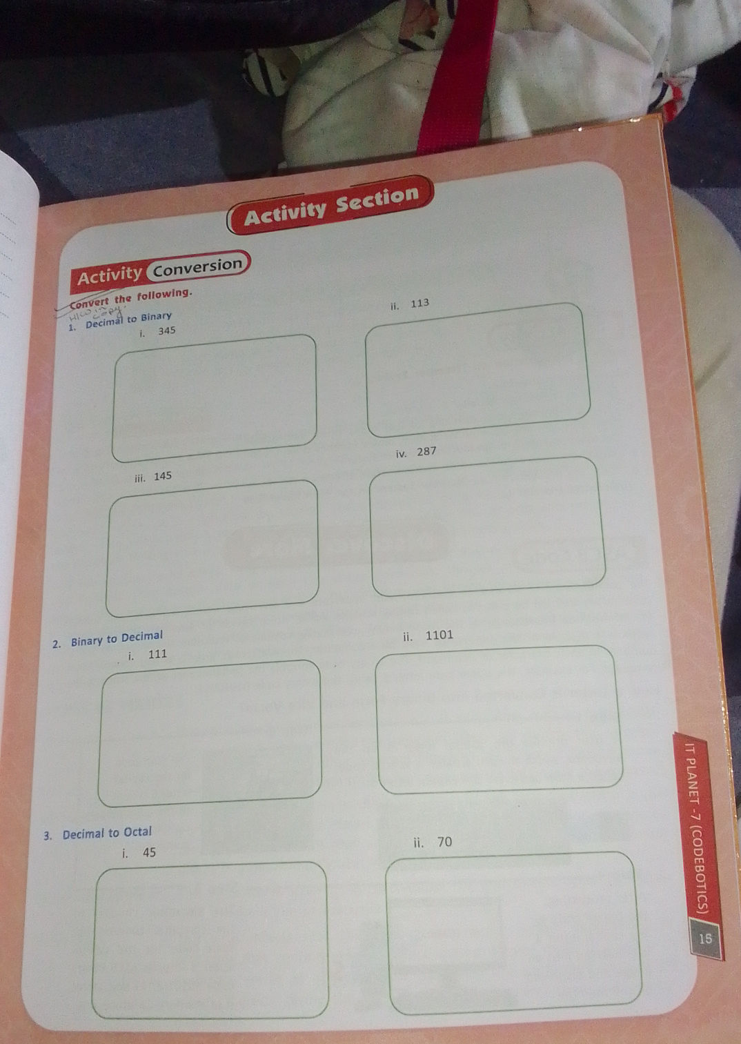 Convert the following. 1. Decimal to Binary | StudyX