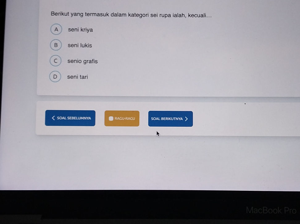 Berikut yang termasuk dalam kategori sei | StudyX