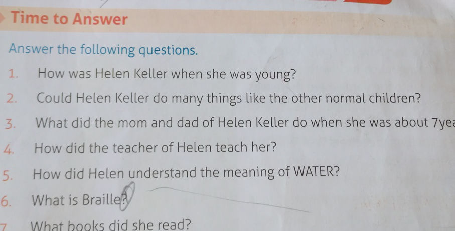 1. How was Helen Keller when she was young? | StudyX