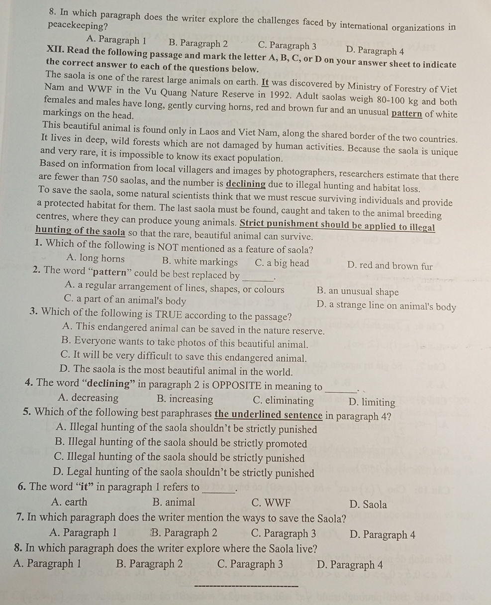 8. In which paragraph does the writer | StudyX