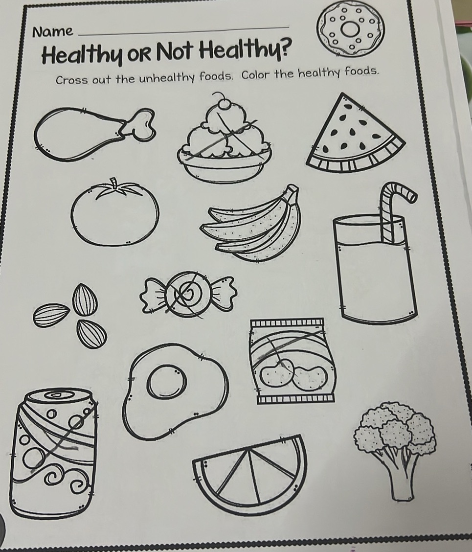Healthy Or Not Healthy? Cross out the | StudyX