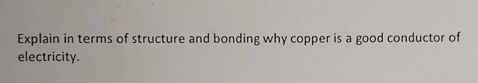 Explain in terms of structure and bonding | StudyX