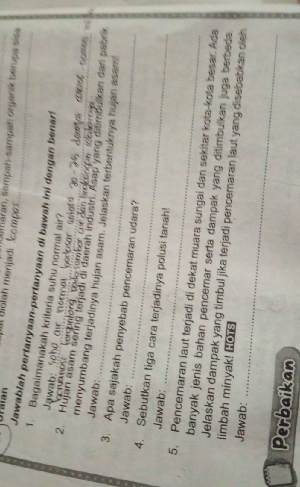 1. Bagaimanakah kriteria suhu normal air? | StudyX