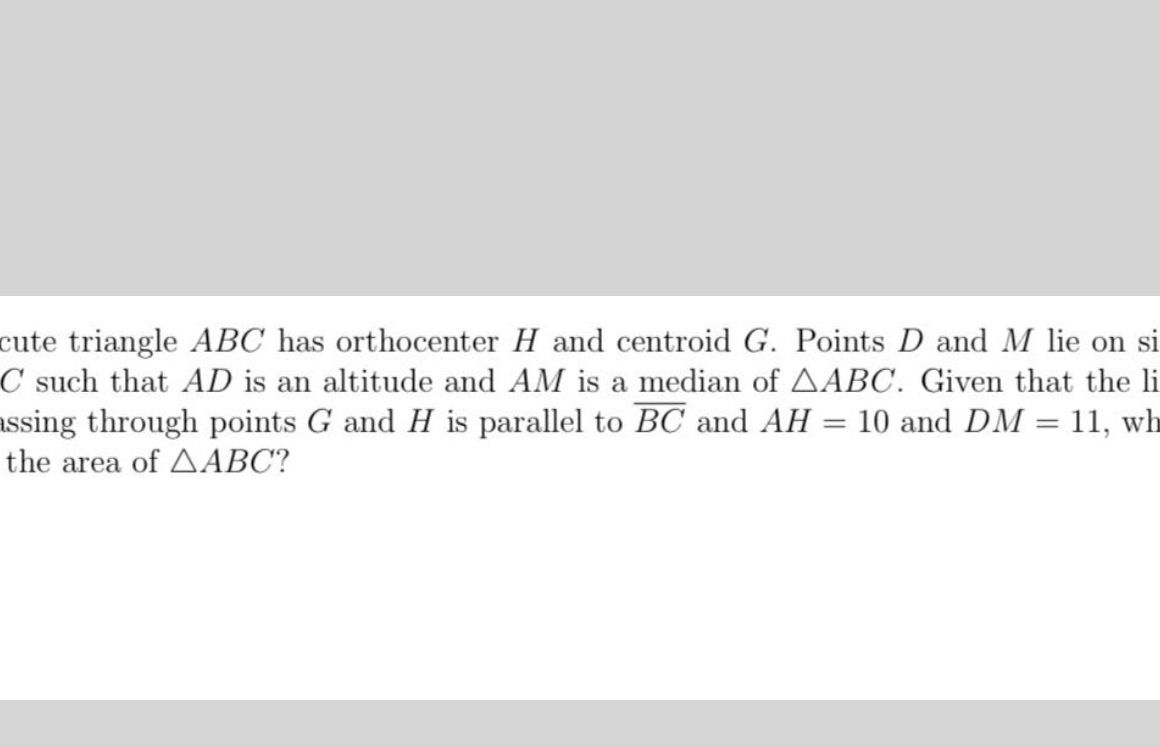 Acute triangle $ABC$ has orthocenter $H$ and | StudyX