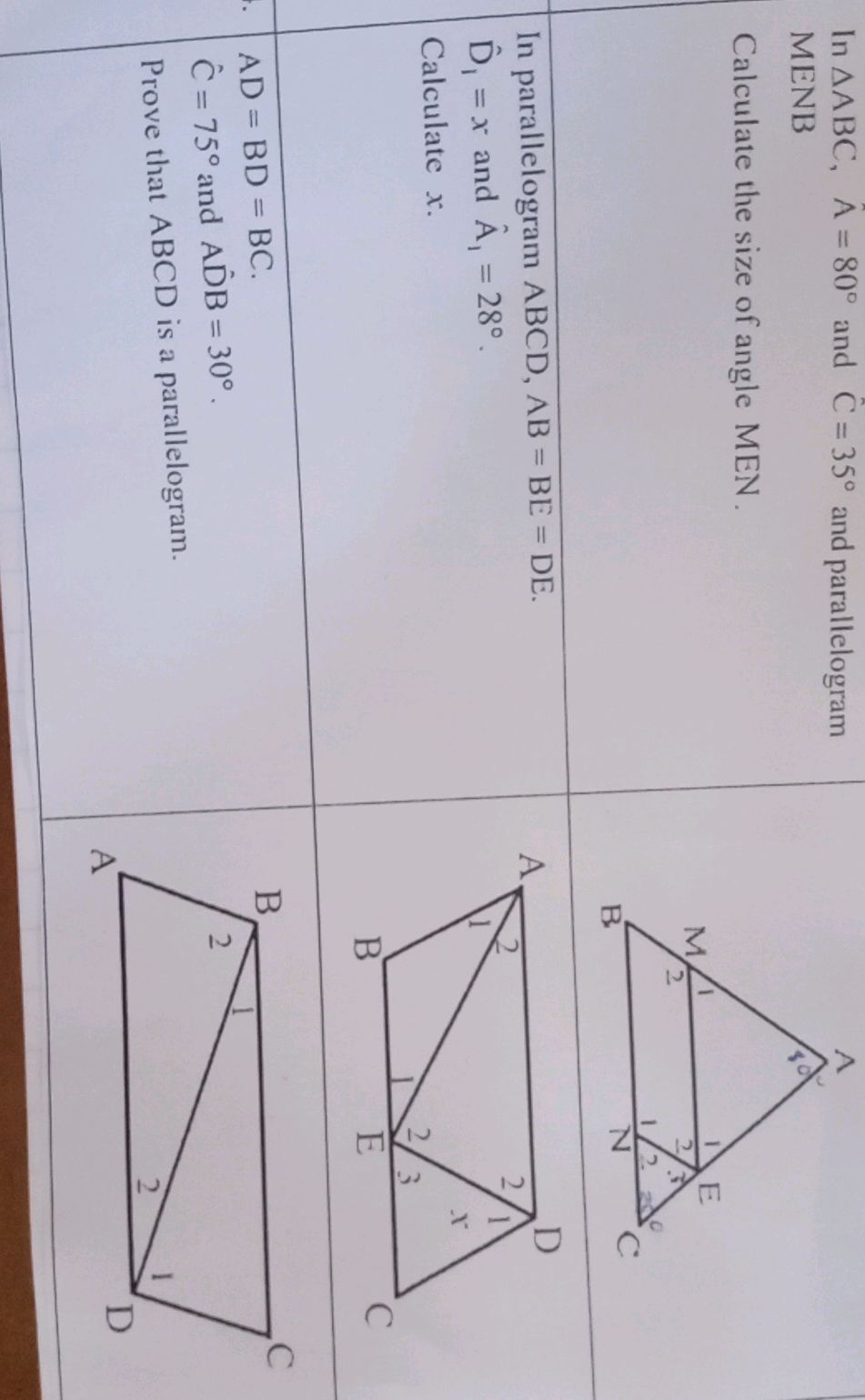 In $ ABC$, $ {A} = 80^ $ and $ {C} = 35^ $ | StudyX