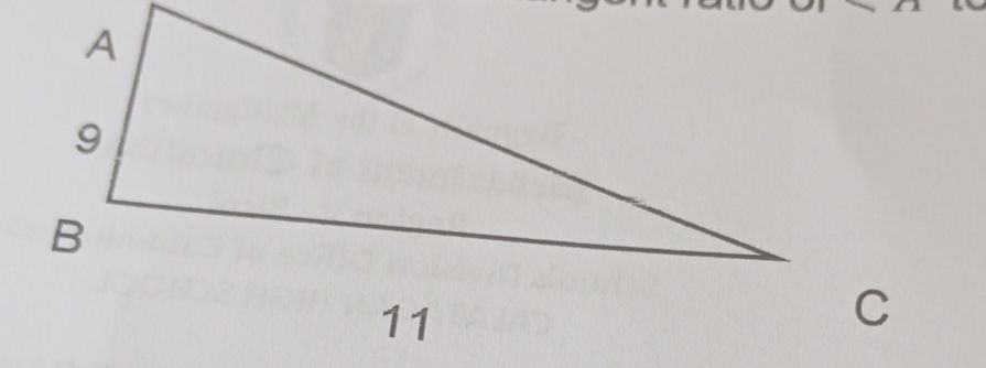 The image shows a right triangle with side | StudyX