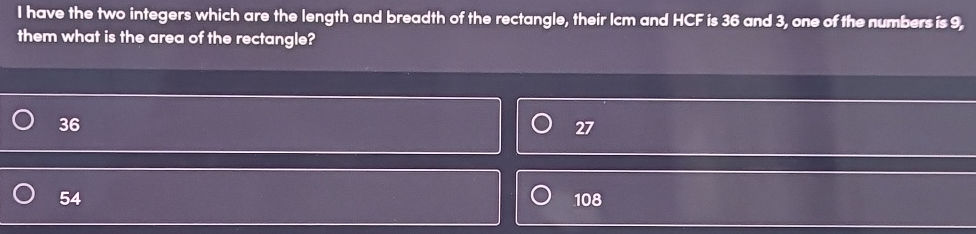 I have the two integers which are the length | StudyX
