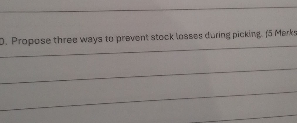 10. Propose three ways to prevent stock | StudyX