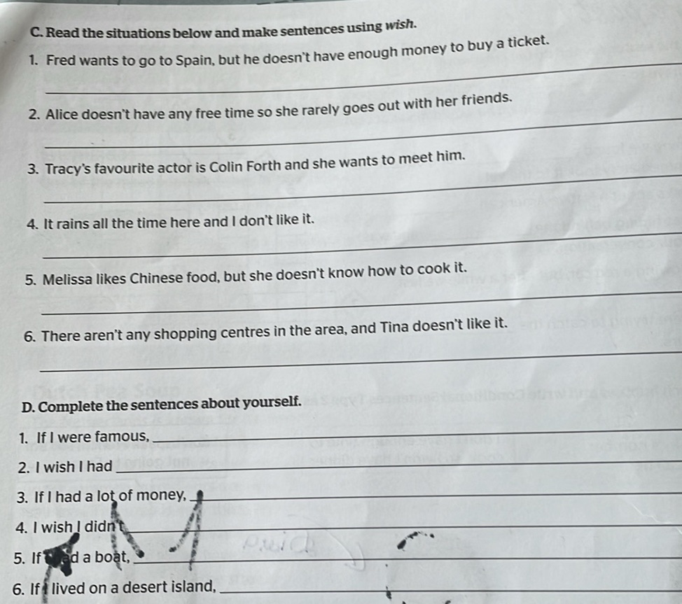 C. Read the situations below and make | StudyX