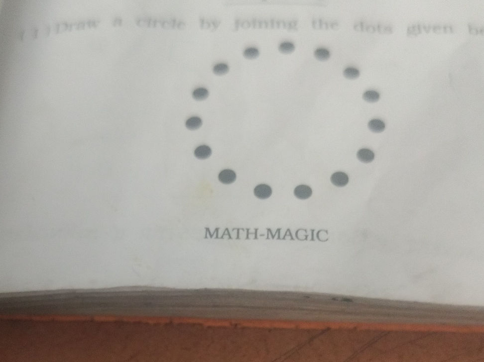 (1) Draw a circle by joining the dots given | StudyX