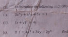 (b). Differentiate the following implicitly