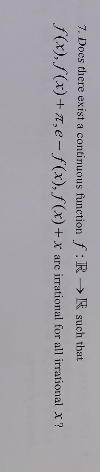 7. Does there exist a continuous function | StudyX