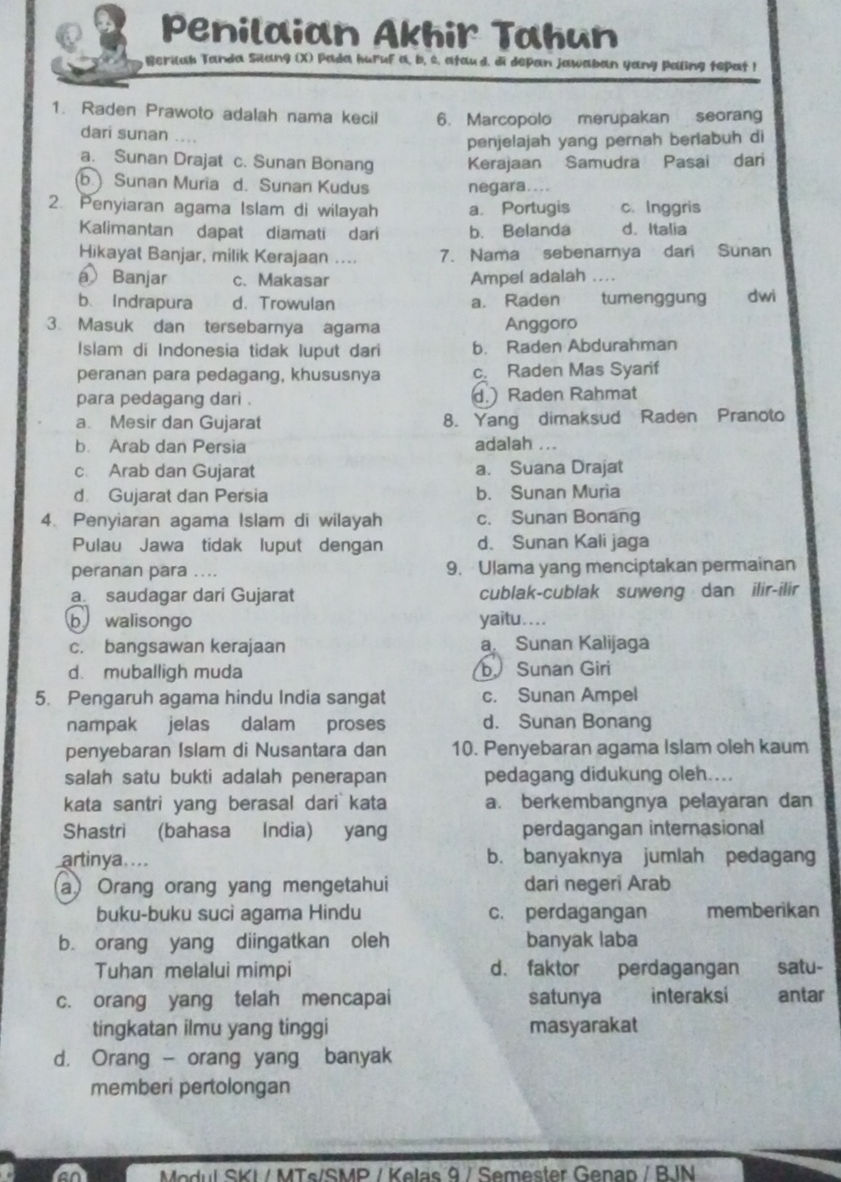 1. Raden Prawoto adalah nama kecil dari | StudyX