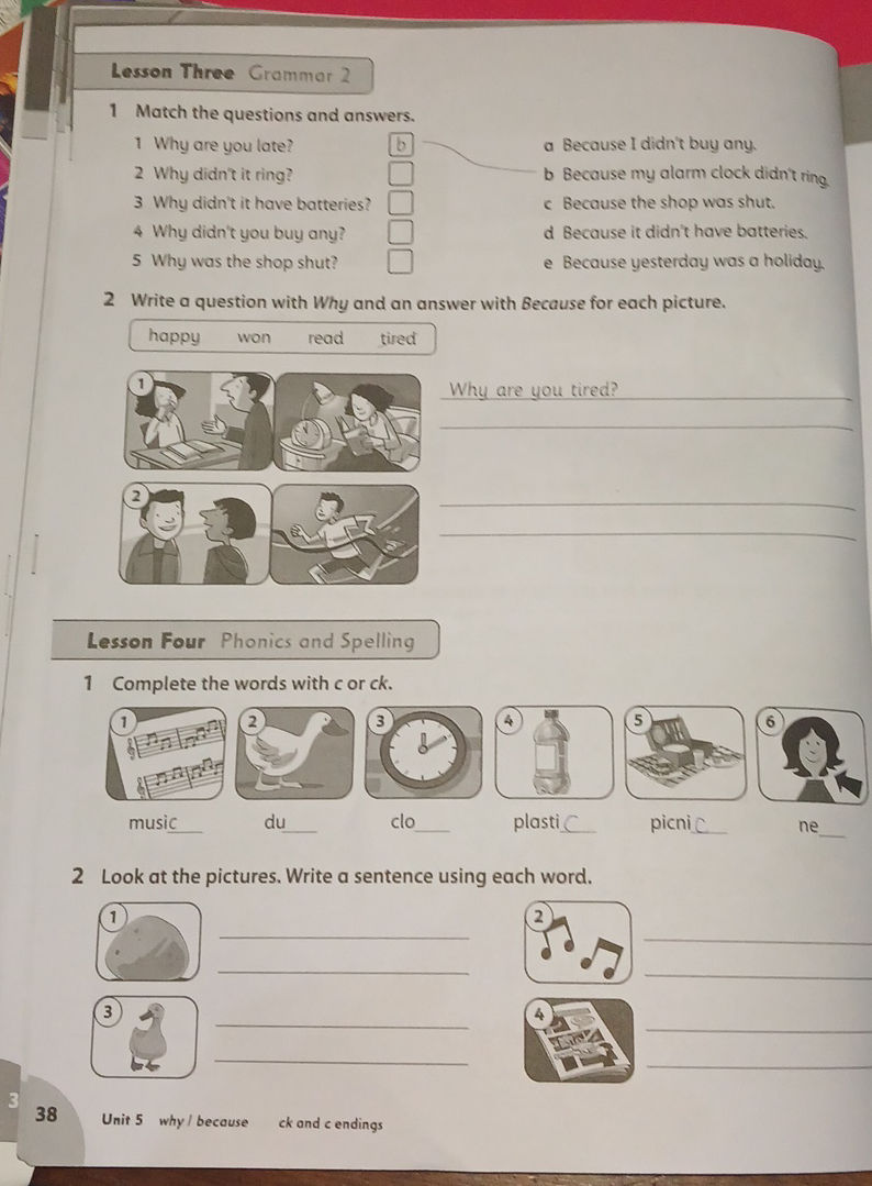 1 Match the questions and answers. 1 Why are | StudyX