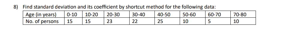 8) Find standard deviation and its | StudyX