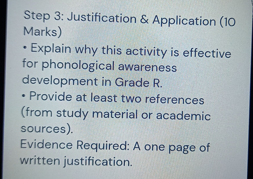 Step 3: Justification Application (10 | StudyX