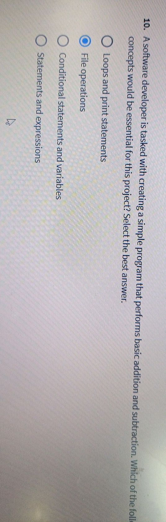 10. A software developer is tasked with | StudyX