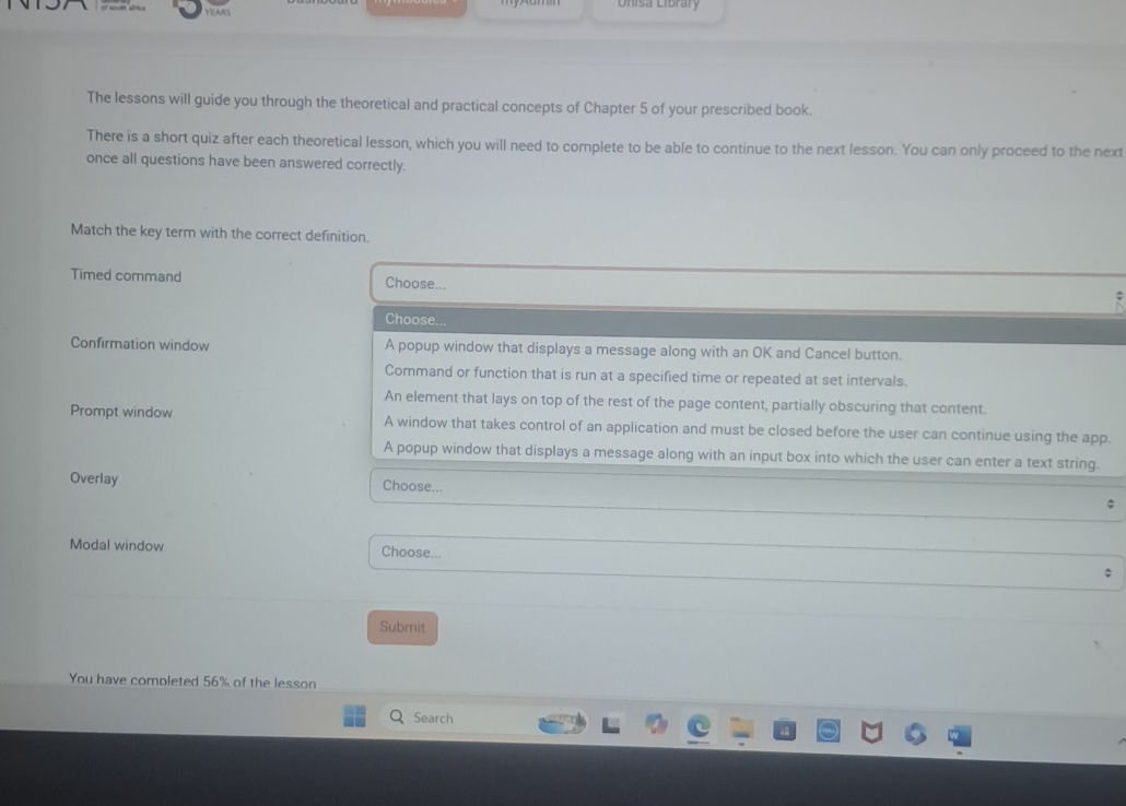 Match the key term with the correct | StudyX