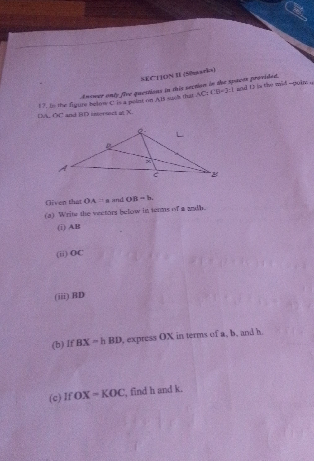 17. In the figure below C is a point on AB | StudyX