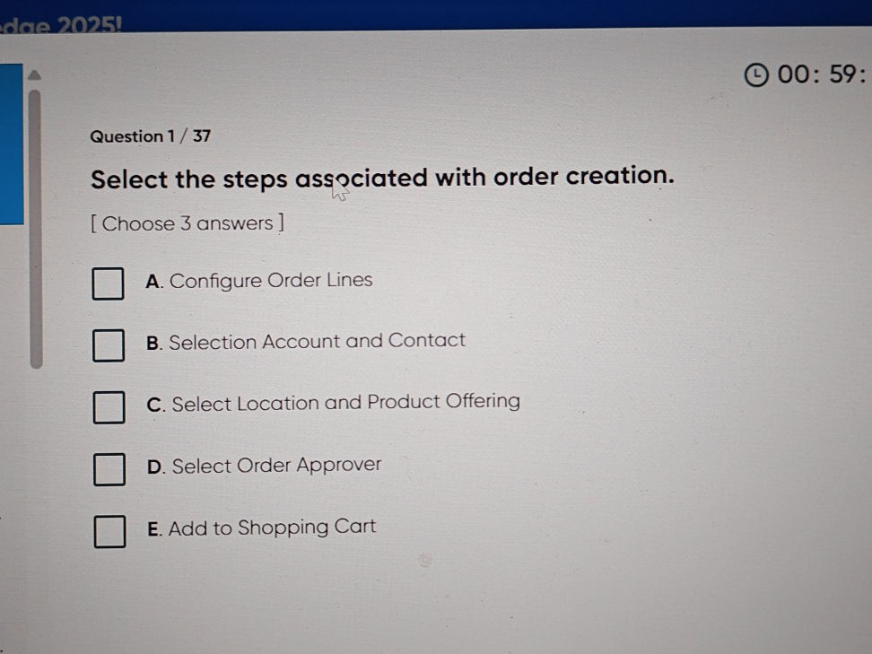 Select the steps associated with order | StudyX