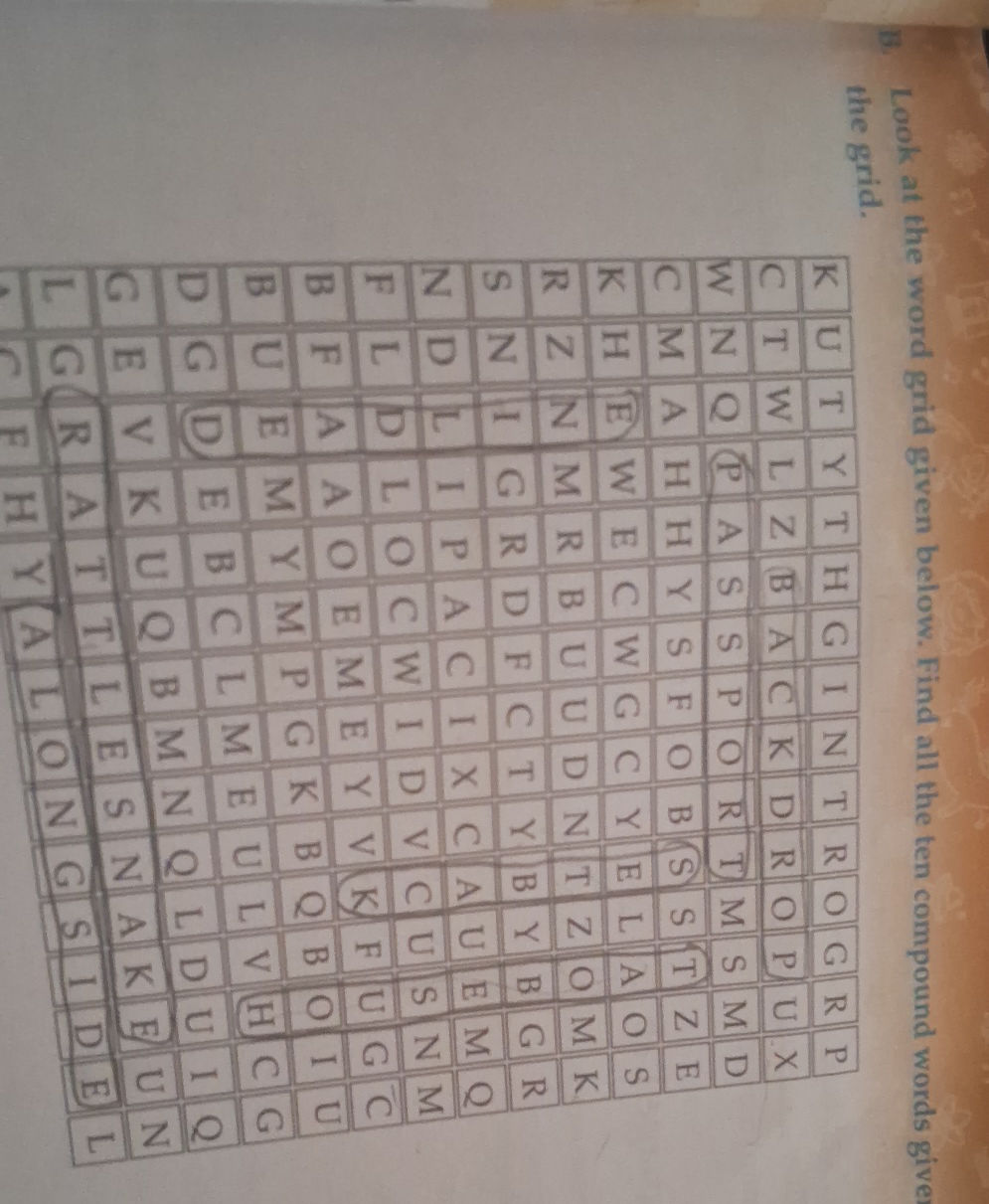 Look at the word grid given below. Find all | StudyX