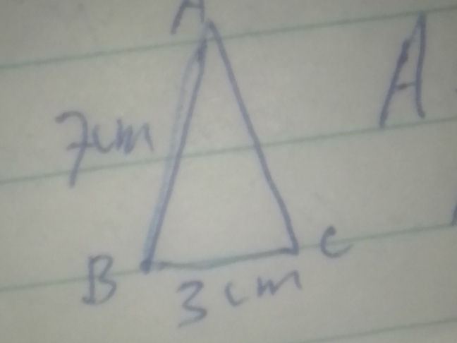 The image shows a triangle ABC with side AB | StudyX