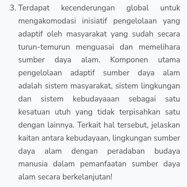 3. Terdapat kecenderungan global untuk | StudyX