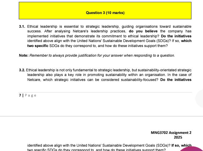 Question 3 (10 marks) 3.1. Ethical | StudyX