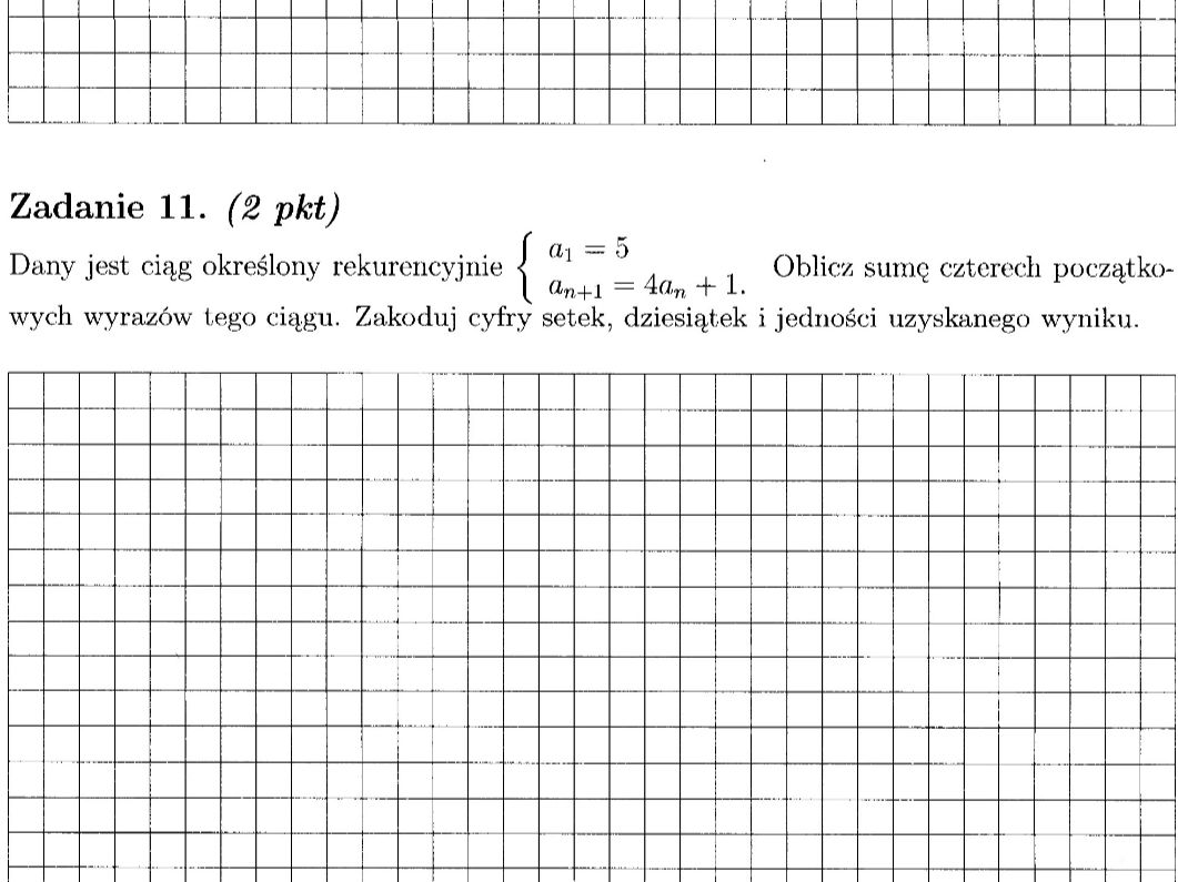 Zadanie 11. (2 pkt) Dany jest ciąg | StudyX