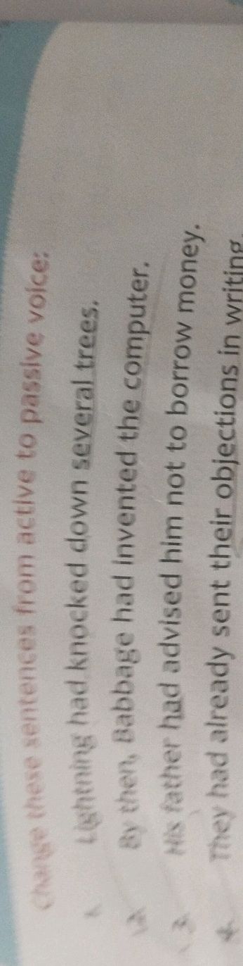 Change these sentences from active to | StudyX