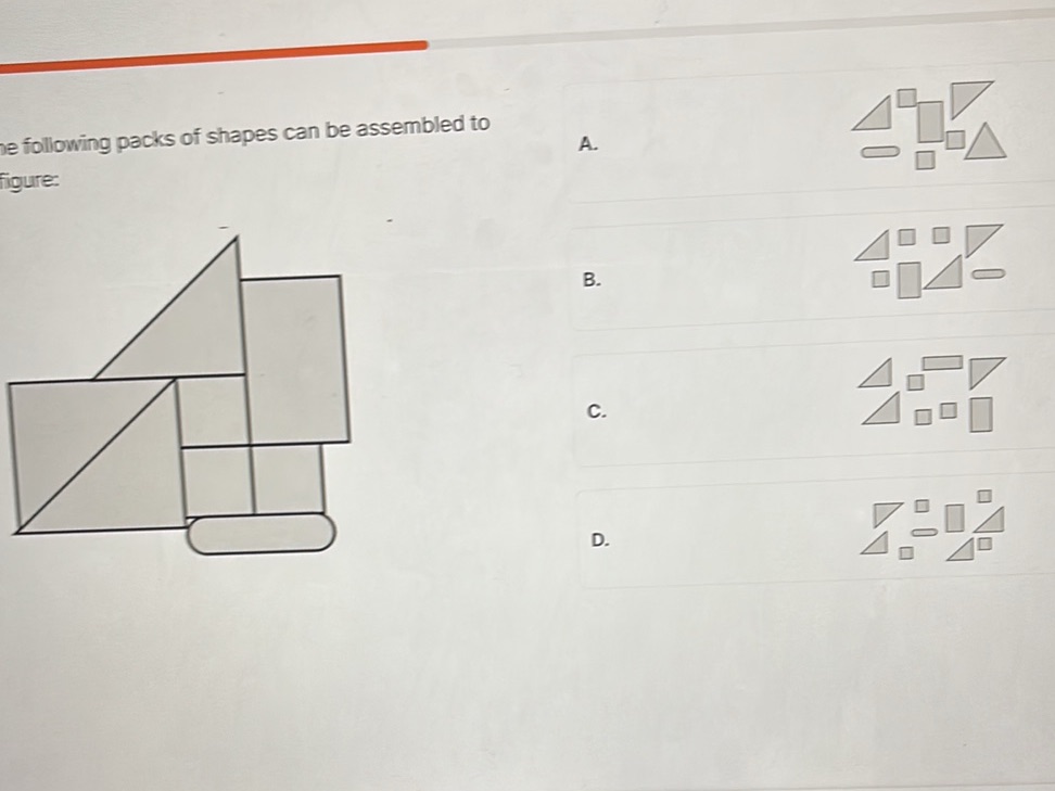The following packs of shapes can be | StudyX