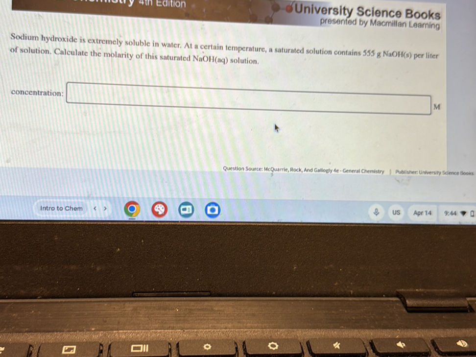 Sodium hydroxide is extremely soluble in | StudyX