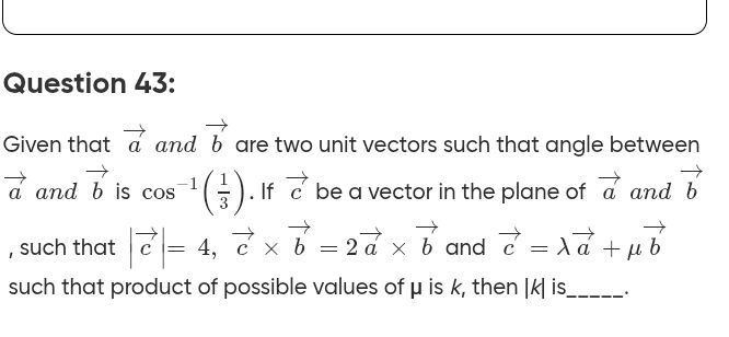 Question 43: Given that ${a}$ and ${b}$ are | StudyX