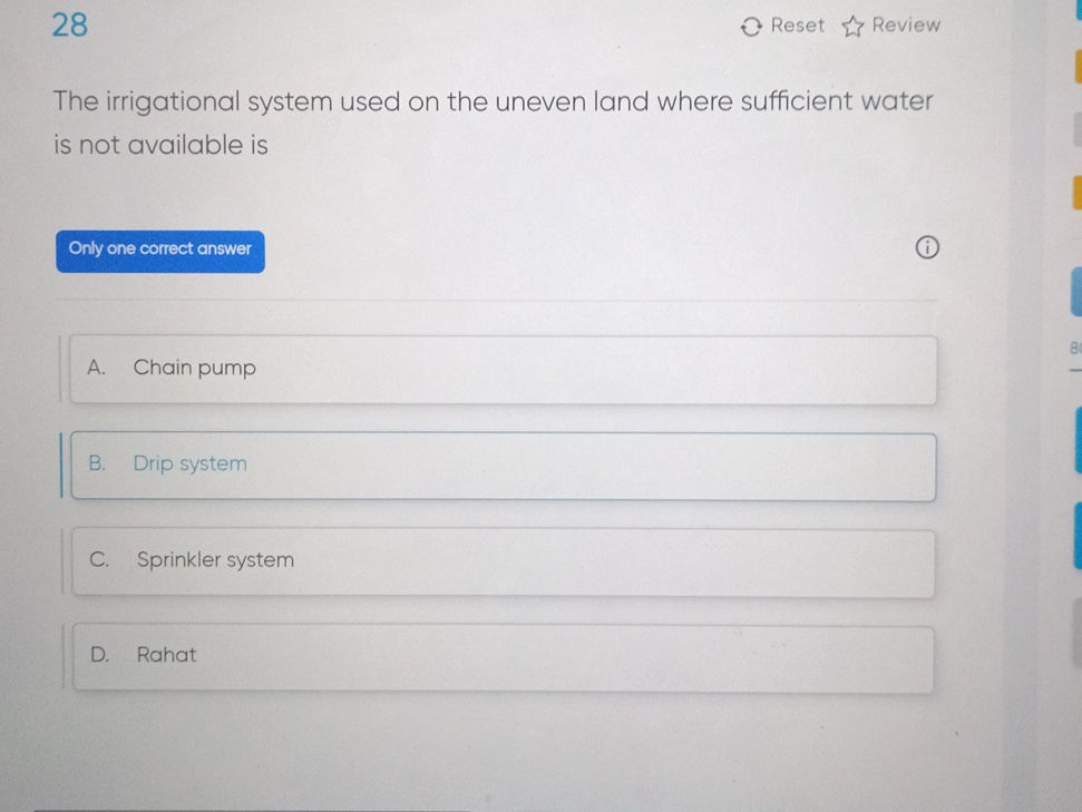 The irrigational system used on the uneven | StudyX