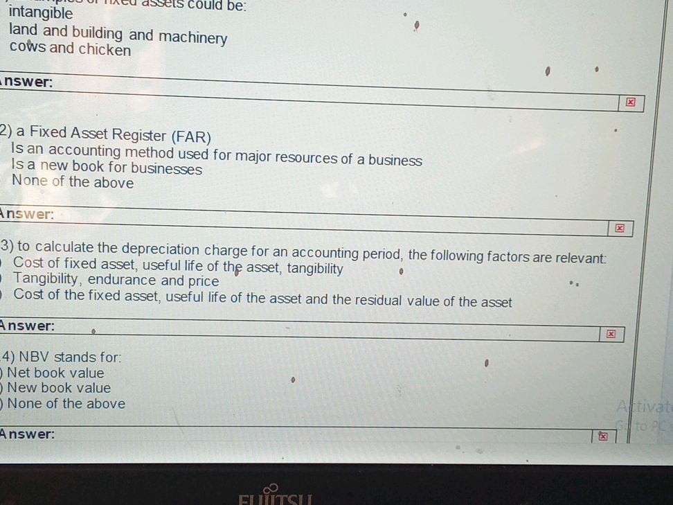 2) a Fixed Asset Register (FAR) Is an | StudyX