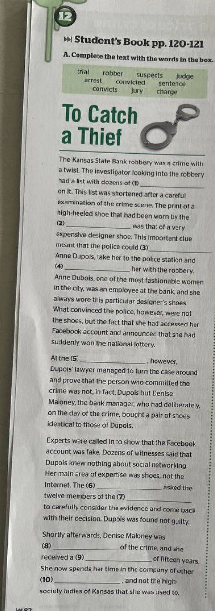 A. Complete the text with the words in the | StudyX