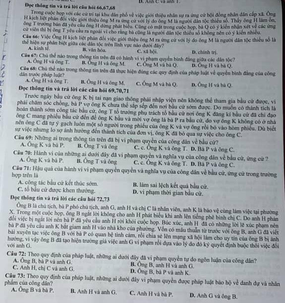 Dọc thồng tin vì trà Iồi cáus hǜ $66,67,68$ | StudyX
