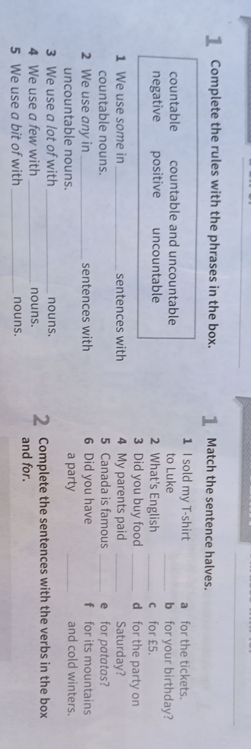 1 Complete the rules with the phrases in the | StudyX