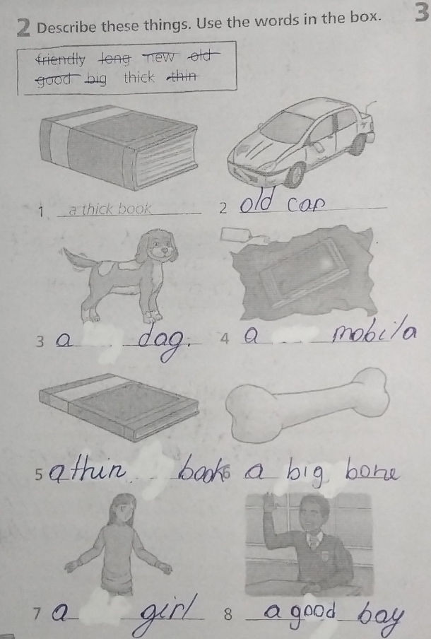 2 Describe these things. Use the words in | StudyX