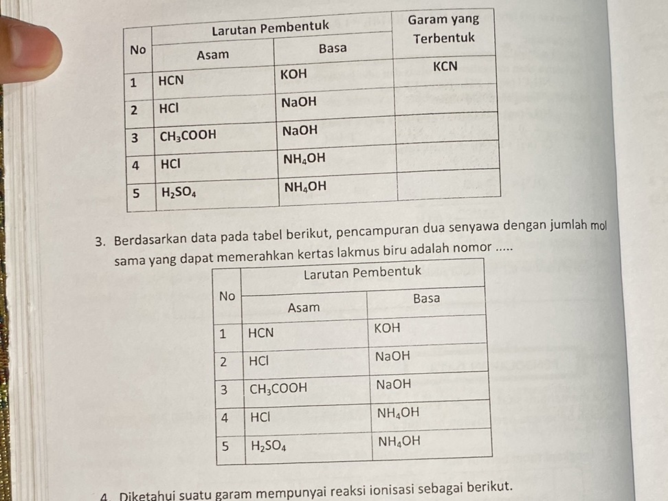 3. Berdasarkan data pada tabel berikut, | StudyX